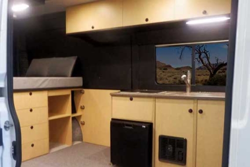 ProMaster RB Camper Van Conversion + Platform Bed + Cabinets
