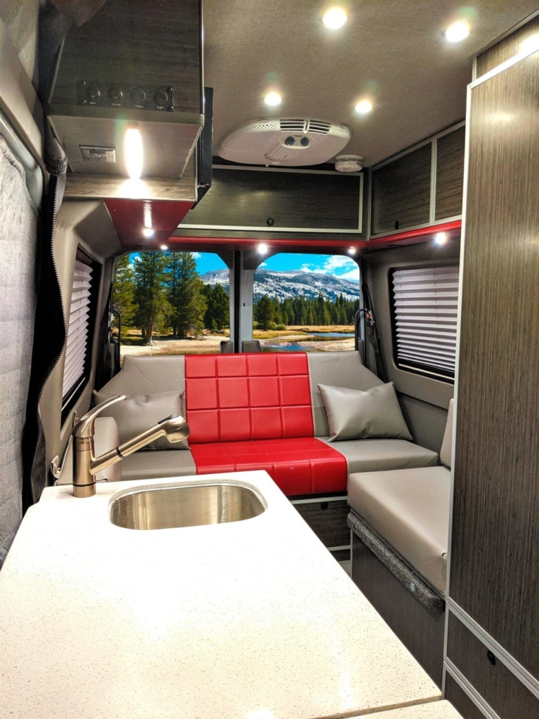 Sprinter 144 with Couch, Ottomans & Bath Sportsmobile