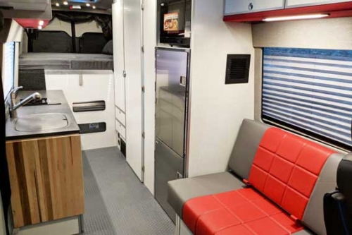 Sprinter 170 with Platform Bed and Bath Sportsmobile