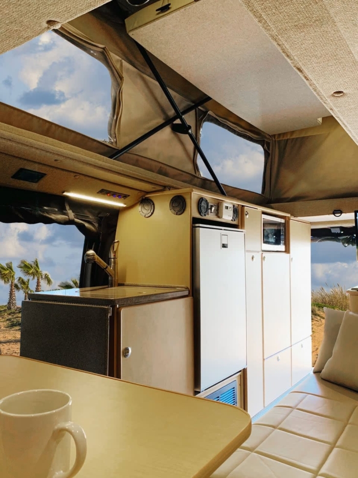 Transit 144 with Penthouse Top and Gaucho / Bath Sportsmobile