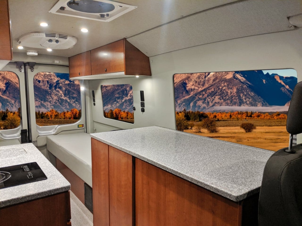 Transit 130 with Rear Lounges & Large Low Bath Sportsmobile