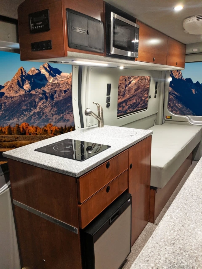 Transit 130 with Rear Lounges & Large Low Bath Sportsmobile