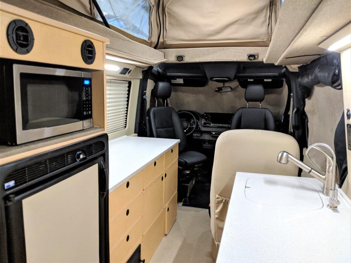 Sprinter Camper Van + PopTop + Low Bath